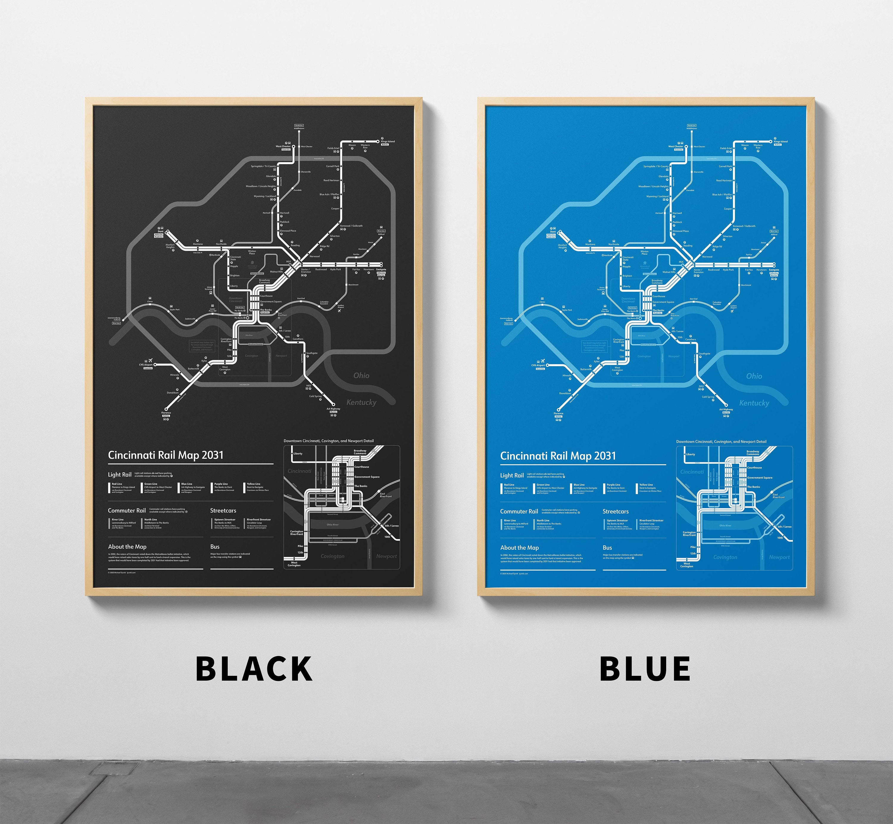 Cincinnati Transit Map 2031 - Etsy