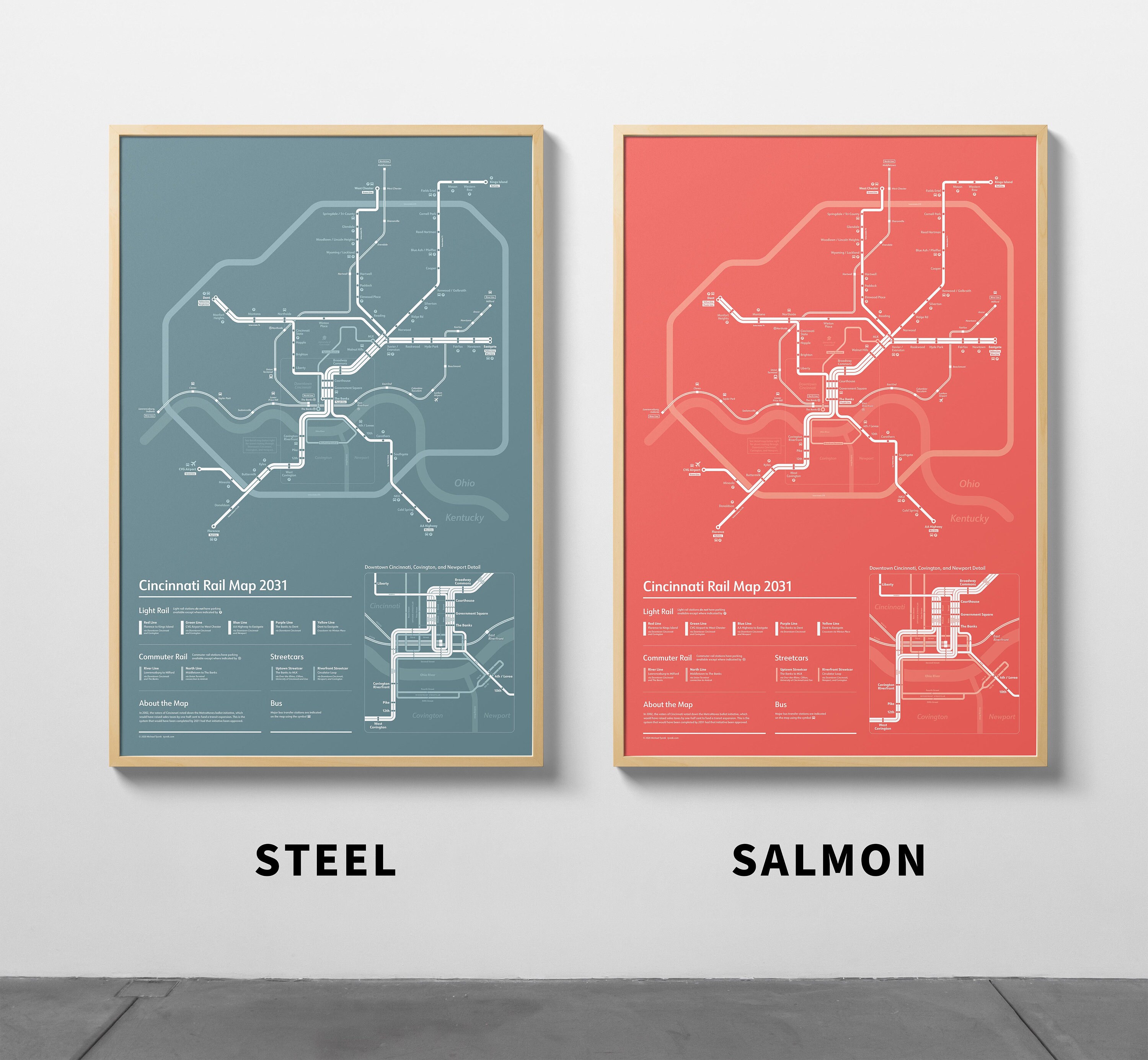 Cincinnati Transit Map 2031 - Etsy