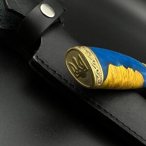 Handmade Knife With Ukrainian Symbols. Custom Fixed Blade - Etsy