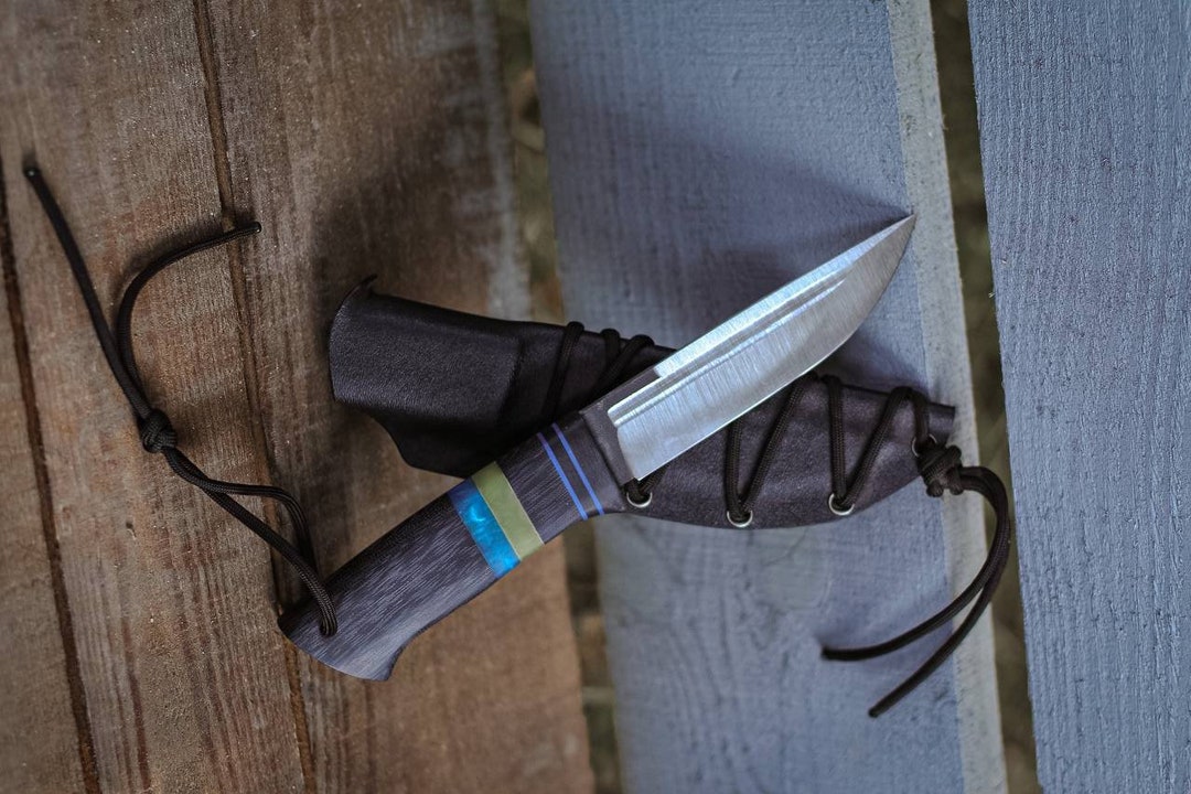 Handmade Knife With Ukrainian Symbols. Fixed Blade Knife, Cutting ...