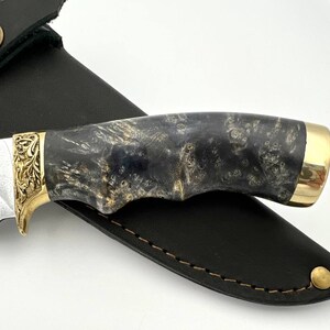 Handmade Knife With Ukrainian Symbols. Fixed Blade Knife, Cutting ...