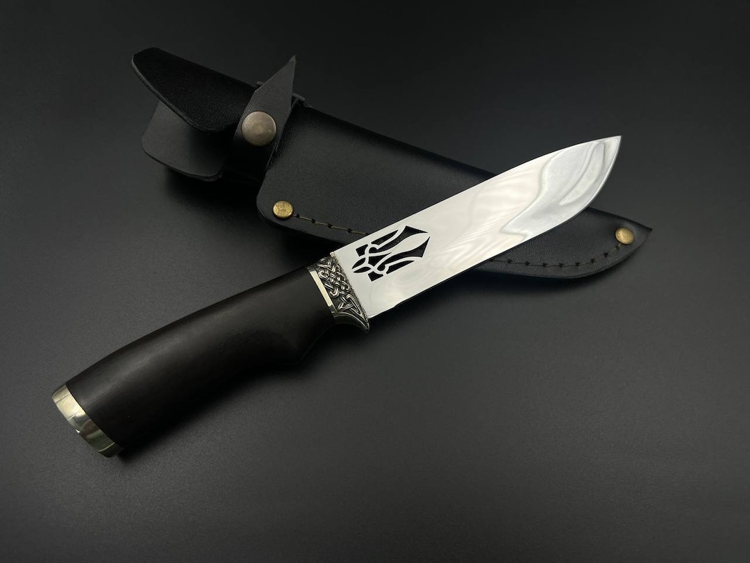 Handmade Knife patriot Ukrainian Knife. Custom Handmade Hunting Knife ...