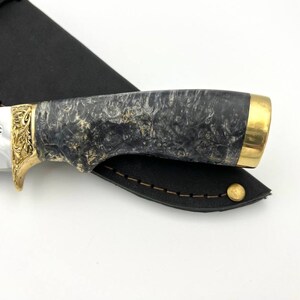 Handmade Knife With Ukrainian Symbols. Custom Fixed Blade Knife ...