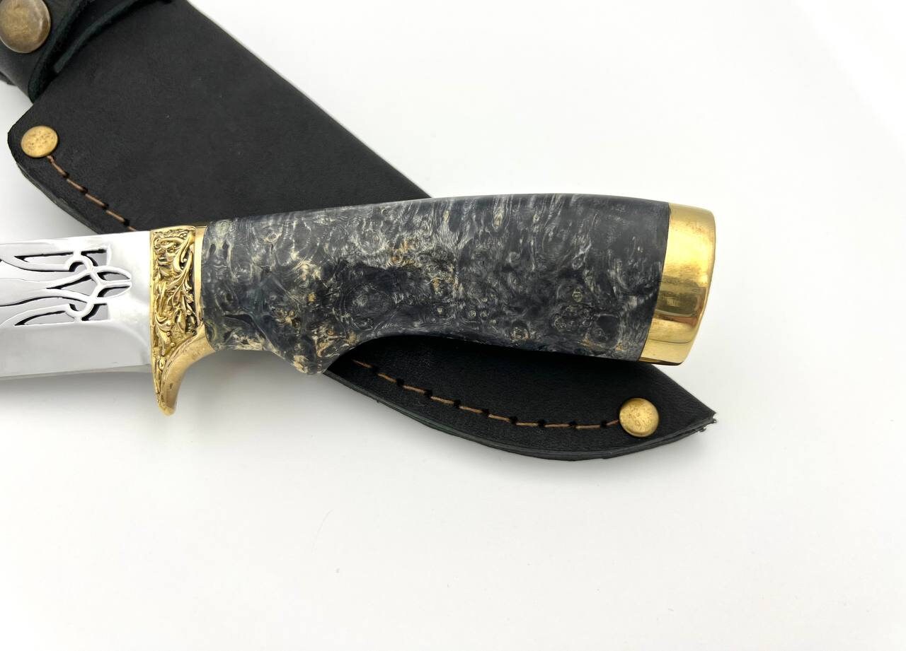 Handmade Knife With Ukrainian Symbols. Custom Fixed Blade Knife ...