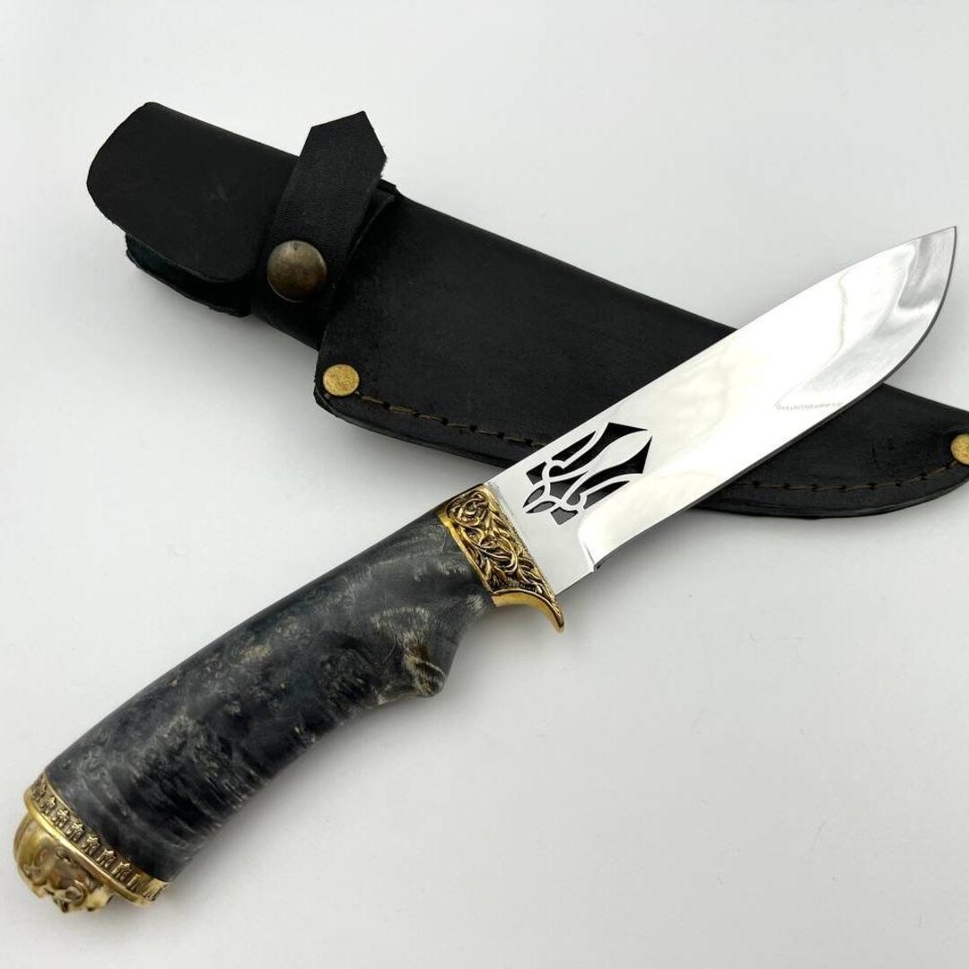 Handmade Knife "cossack " With Coat of Arms. Custom Handmade Hunting ...