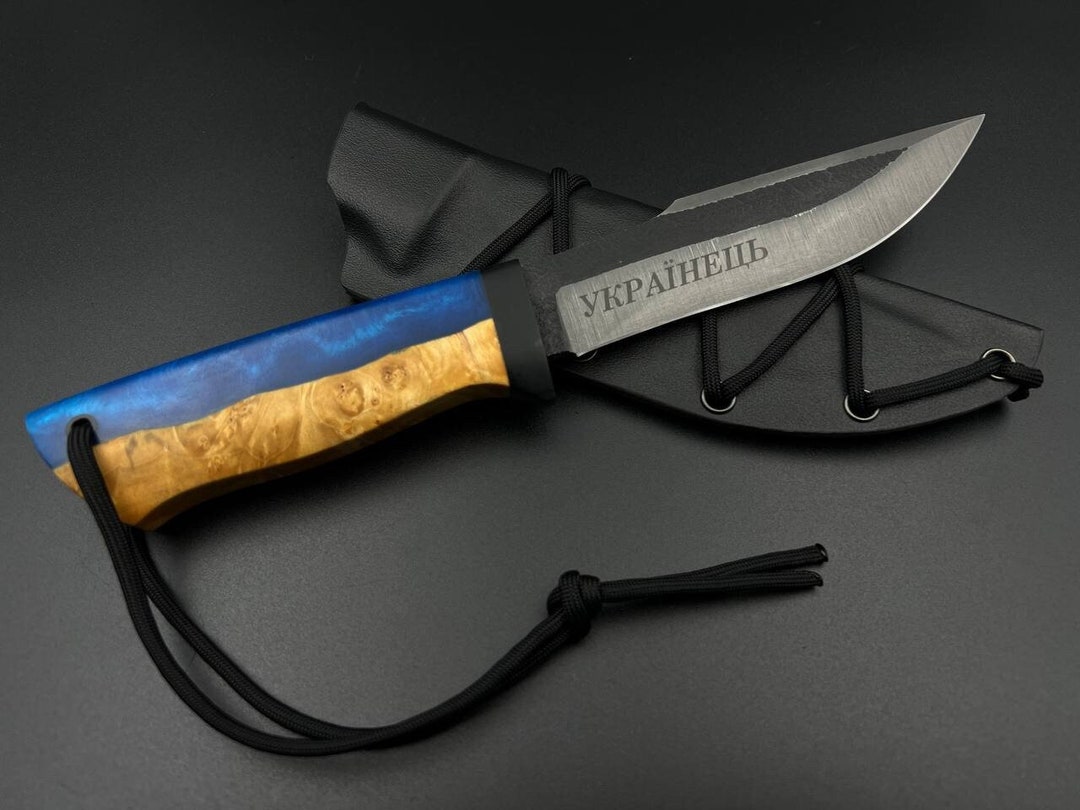 Handmade Knife ukrainian. Ukraine Trophy War, Gift for Men, Hunting ...