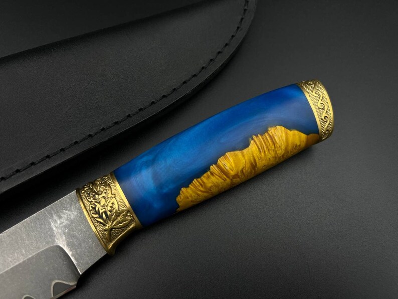 Handmade Knife With Ukrainian Symbols. Custom Fixed Blade - Etsy