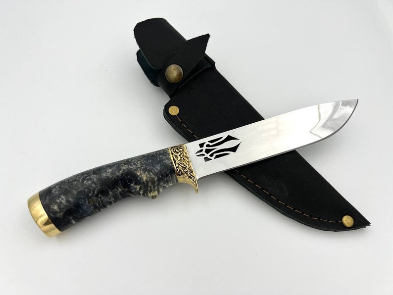 Handmade Knife With Ukrainian Symbols. Custom Fixed Blade - Etsy
