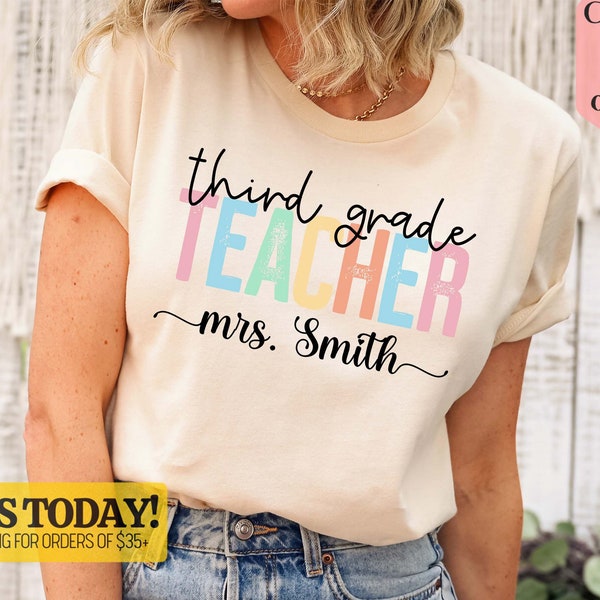 3rd Grade Teacher Shirt - Etsy