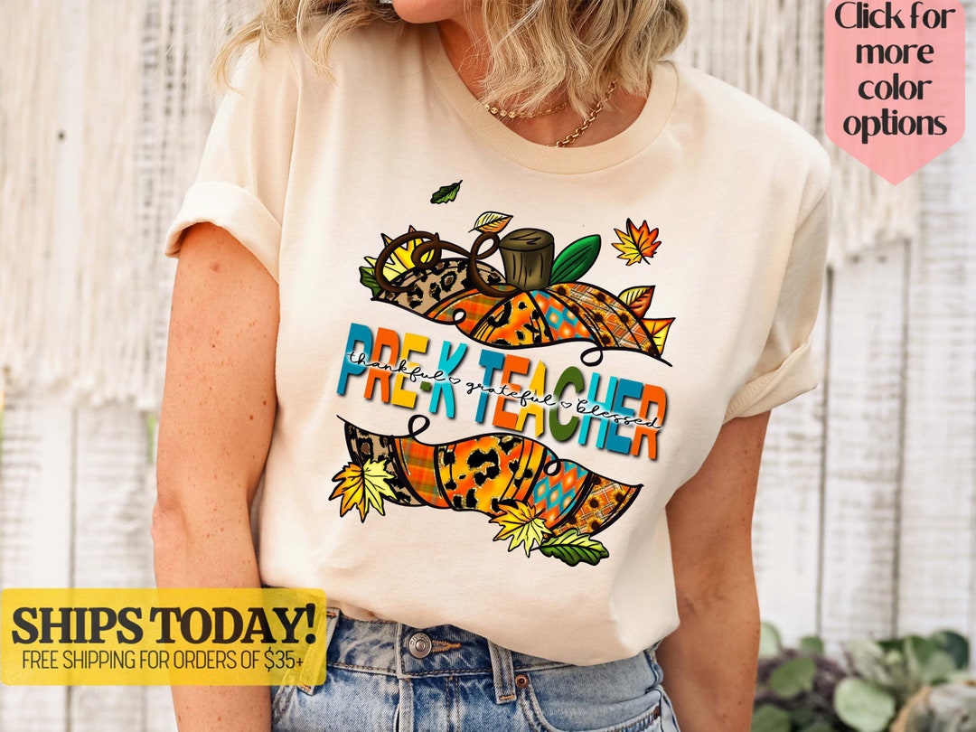 Fall Pre-k Teacher Shirt, Fall Teacher Shirt, Pumpkin Season Shirt ...
