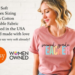 Second Grade Teacher Shirt, 2nd Grade Teacher T-shirt, Cute Second ...
