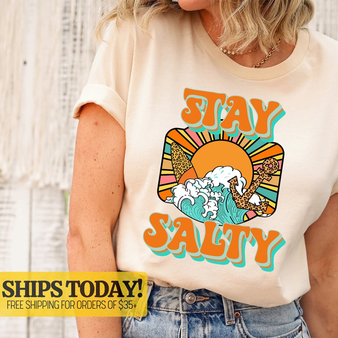 Salty Beach Shirt, Beach Shirt, Salty Vibes Shirt, Stay Salty Shirt ...