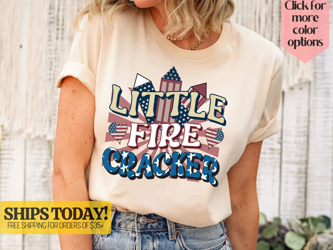 Little Miss Firecracker Shirt, Fireworks Shirt, Patriotic Shirt, 4th of ...