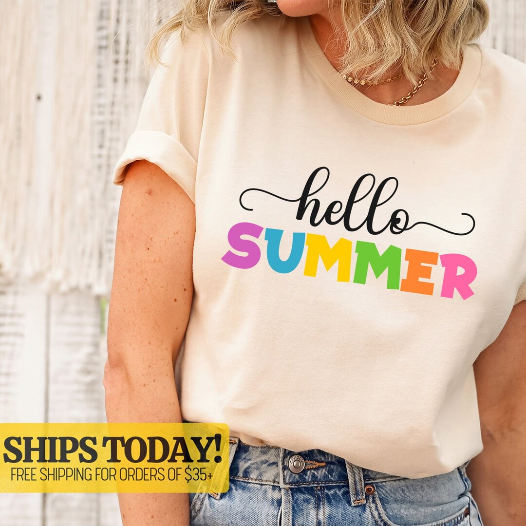 Hello Summer Shirt for Women, Hello Summer Tshirt, Summer Tshirt for ...