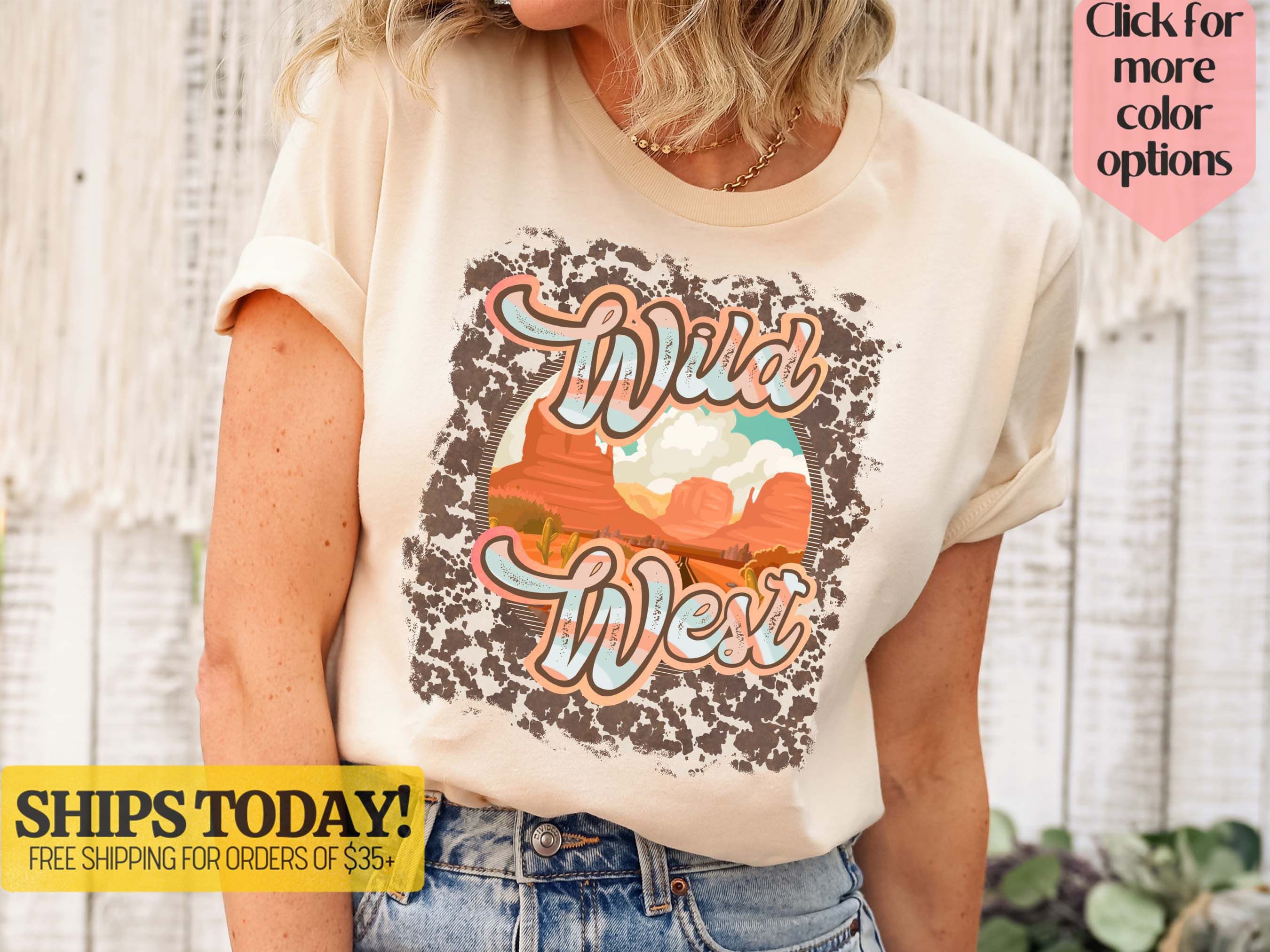 Wild West Shirt Western Graphic Tee Women's Country - Etsy