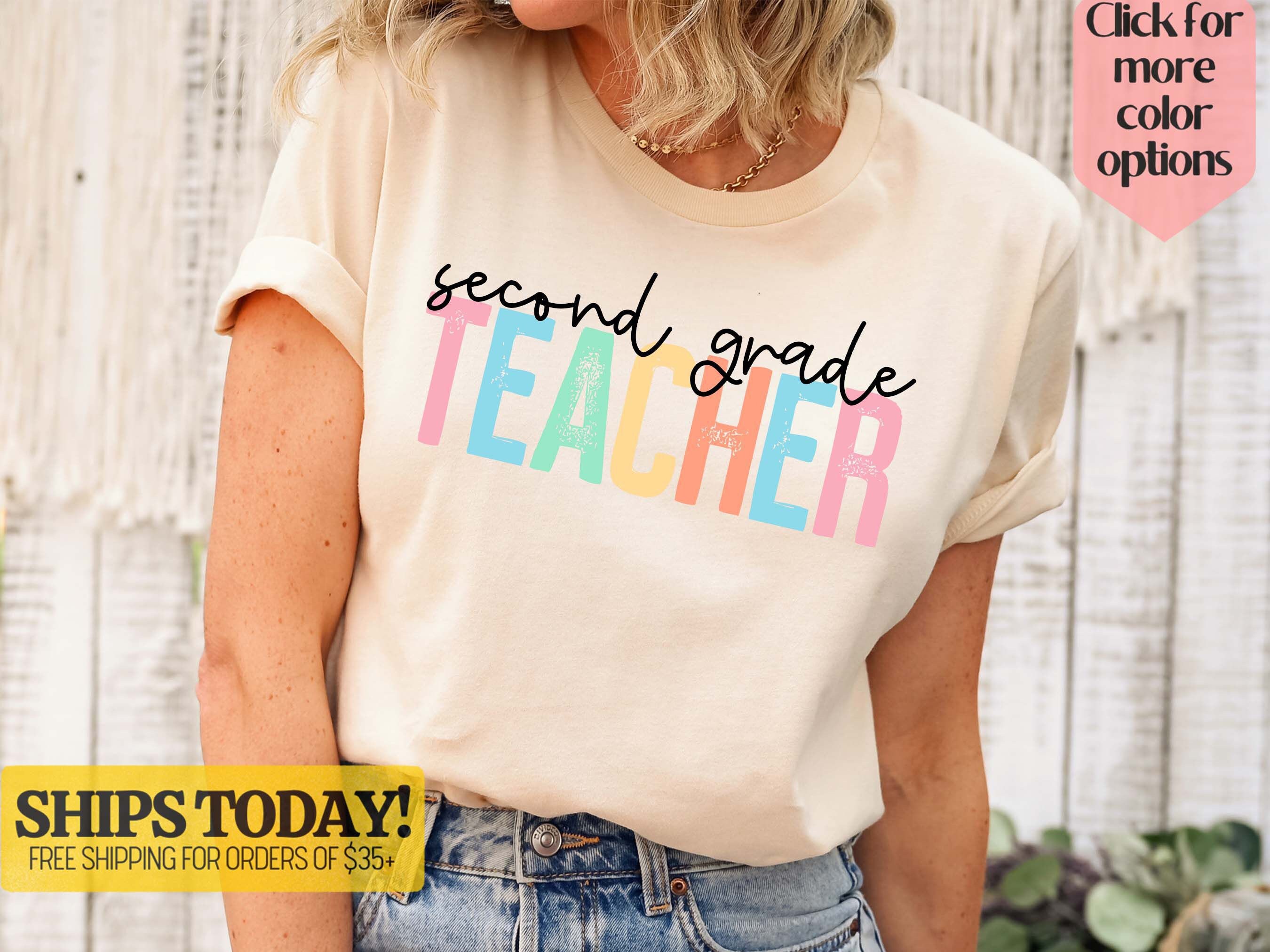 Second Grade Teacher Shirt 2nd Grade Teacher T Shirt Cute Etsy