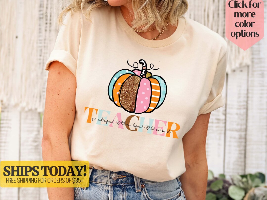 Pumpkin Teacher Shirt, Pumpkin Shirts, Fall Shirts, Shirt for Women ...