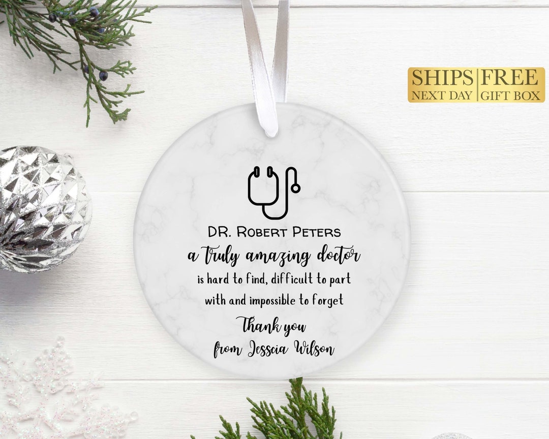 Doctor Christmas Ornament Personalized, Doctor Appreciation Gift ...