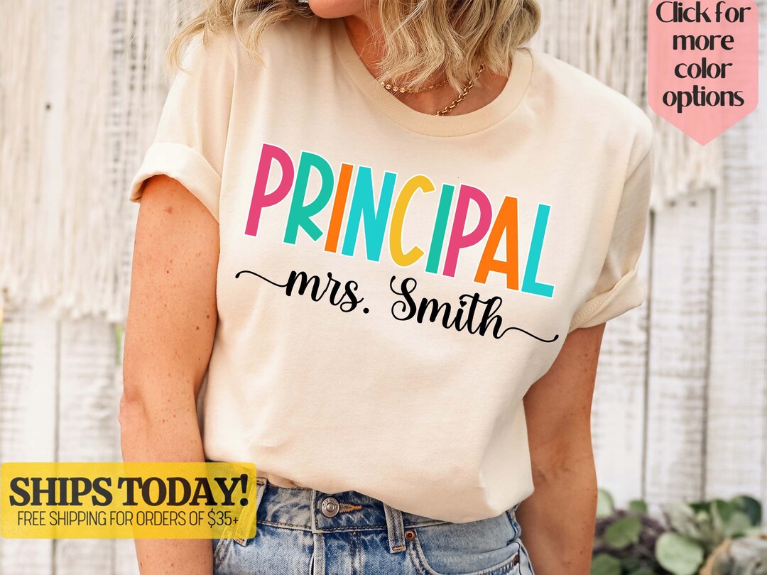 Principal Shirt, Personalized Principal Tshirt, Elementary School ...