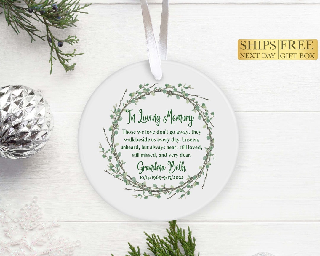 Personalized Memorial Christmas Ornament, Custom in Loving Memory ...