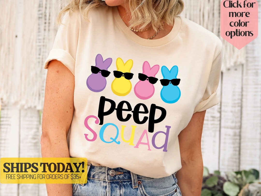 Peep Squad Easter Shirt, Bunny Graphic T-shirt, Easter Family T-shirt ...