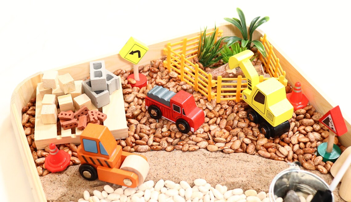 CONSTRUCTION ZONE Loose Parts Sensory Bin - Etsy