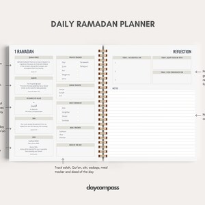 30 Day Guided Ramadan Planner and Journal 8.5x11 Inches Blue Mosaic ...