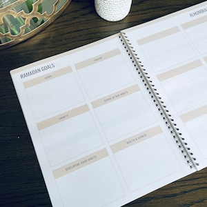 30 Day Guided Ramadan Planner and Journal 8.5x11 Inches Blue Mosaic ...