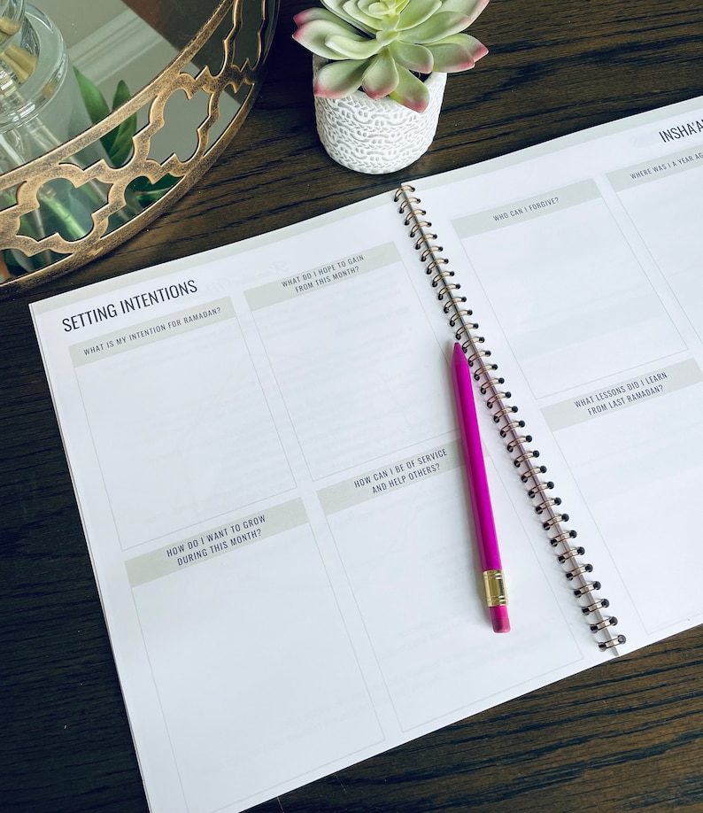 30-day Guided Ramadan Planner: Quran, Dua, Reflection Prompts - Etsy