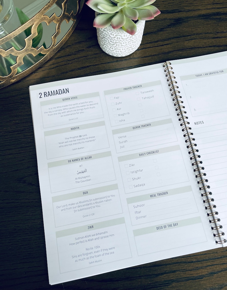 30-day Guided Ramadan Planner: Quran, Dua, Reflection Prompts - Etsy