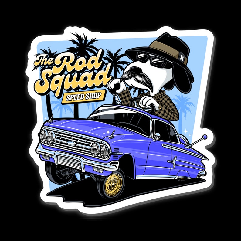 Lowrider Cruisin' With Snoopy: Chicano Impala Edition Sticker - Etsy