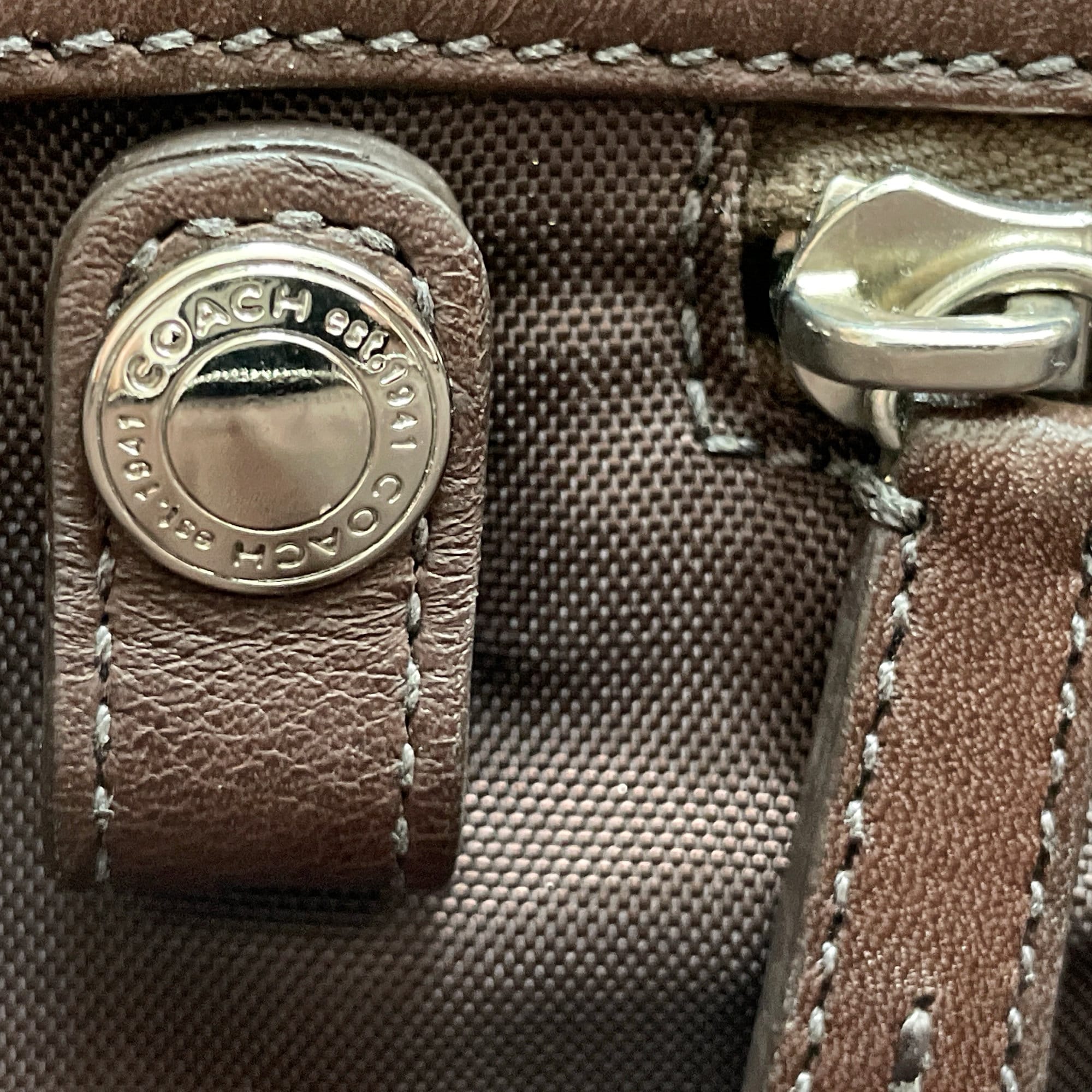 Vintage Coach Laptop Bag Brown Premium Leather Coach - Etsy