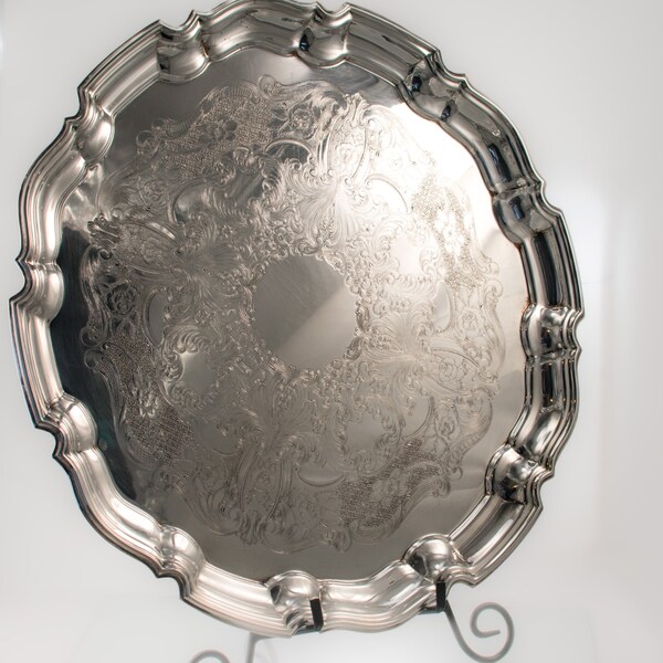 Engraved Silver Tray - Etsy