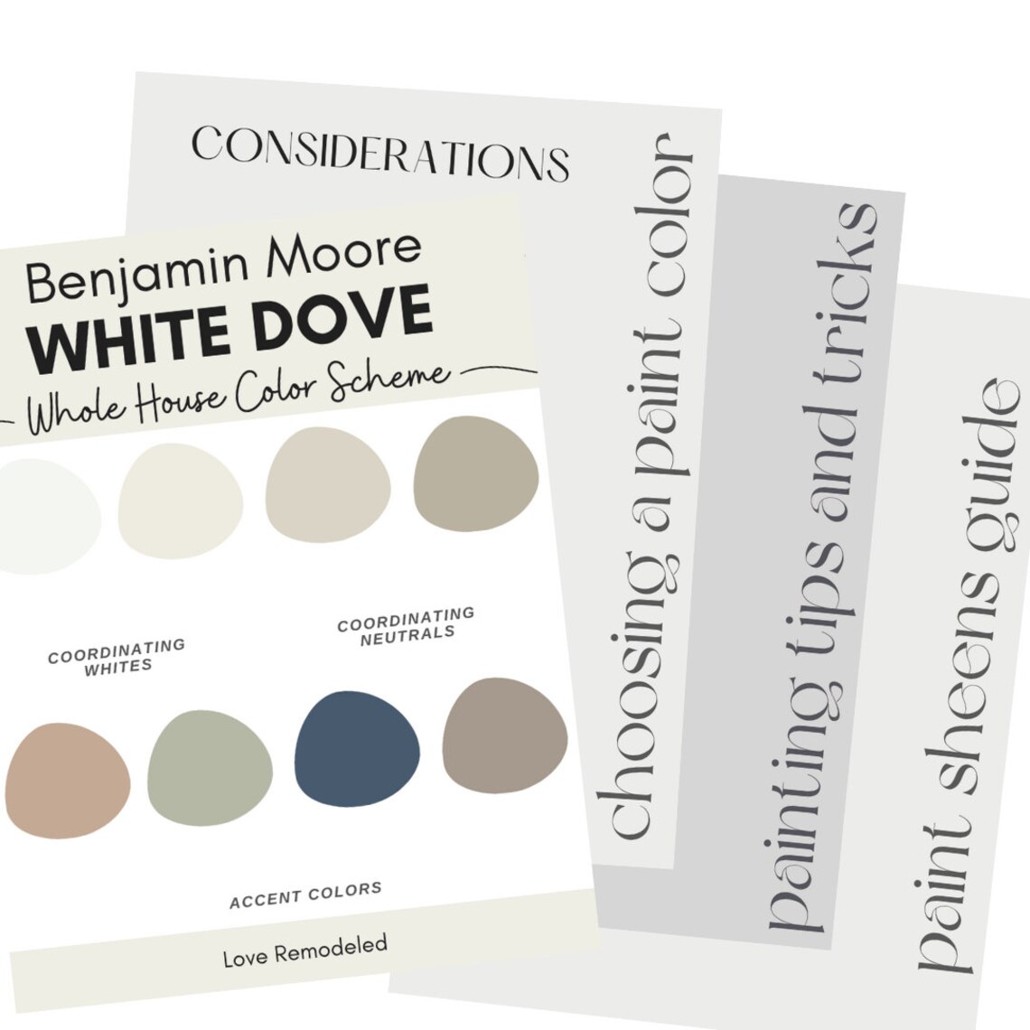 Benjamin Moore White Dove Color Palette With Earth Tones | White Dove ...
