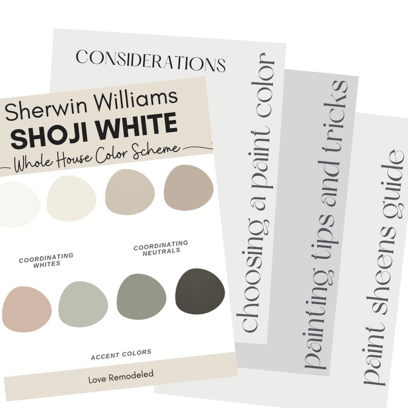 Sherwin Williams Shoji White Color Palette | Shoji White Color Scheme ...