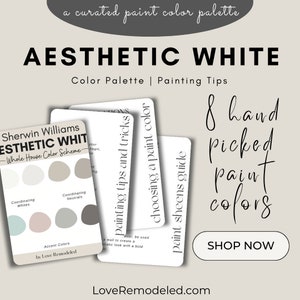 Sherwin Williams Aesthetic White Color Palette | Aesthetic White Color ...