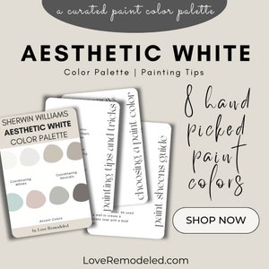 Sherwin Williams Aesthetic White Color Palette Aesthetic - Etsy
