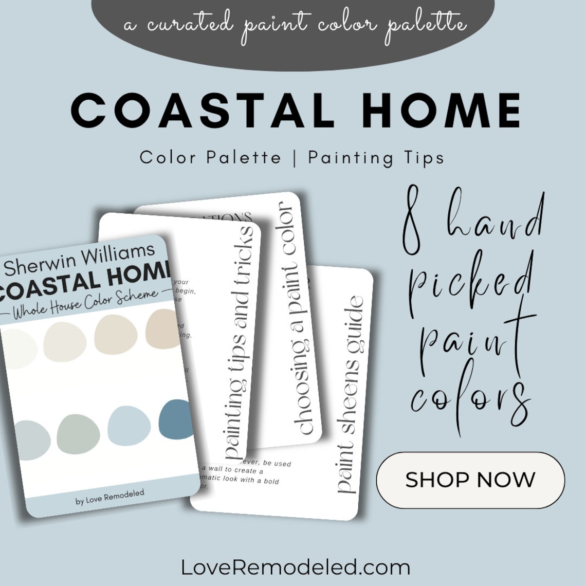 Sherwin Williams Coastal Paint Color Palette: Beach House Scheme ...