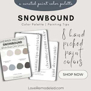 Sherwin Williams Snowbound Color Palette: Whole House Scheme (digital ...