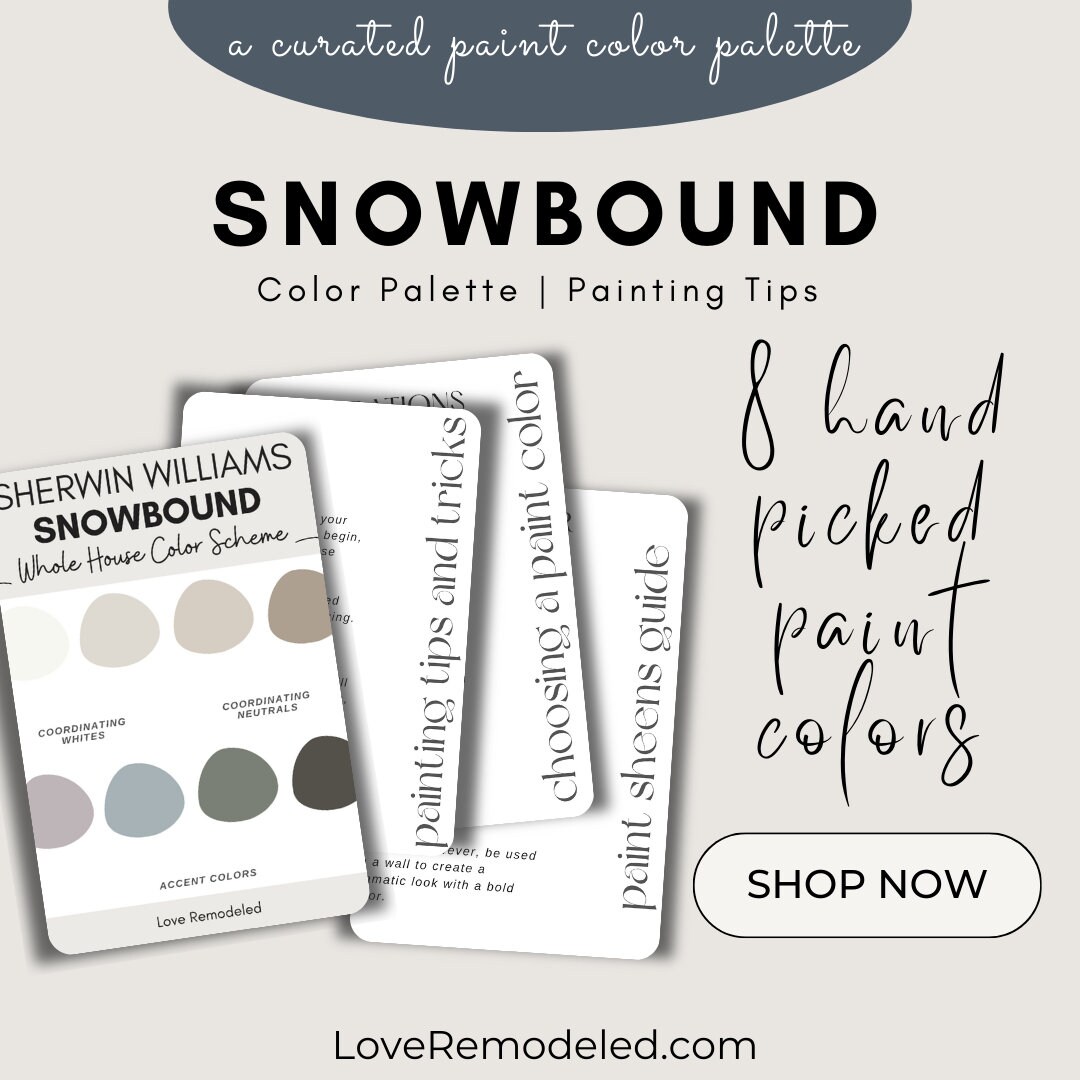 Sherwin Williams Snowbound Color Palette: Whole House Scheme (digital ...
