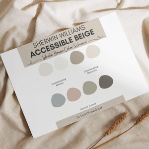 Sherwin Williams Accessible Beige Color Palette: Coordinating Interior ...