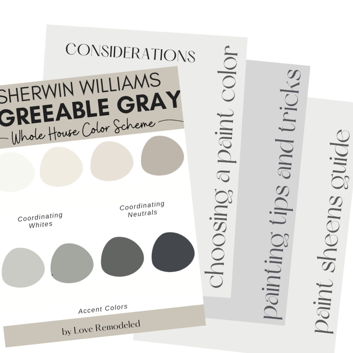 Agreeable Gray Color Palette: Whole House Color Scheme (digital ...