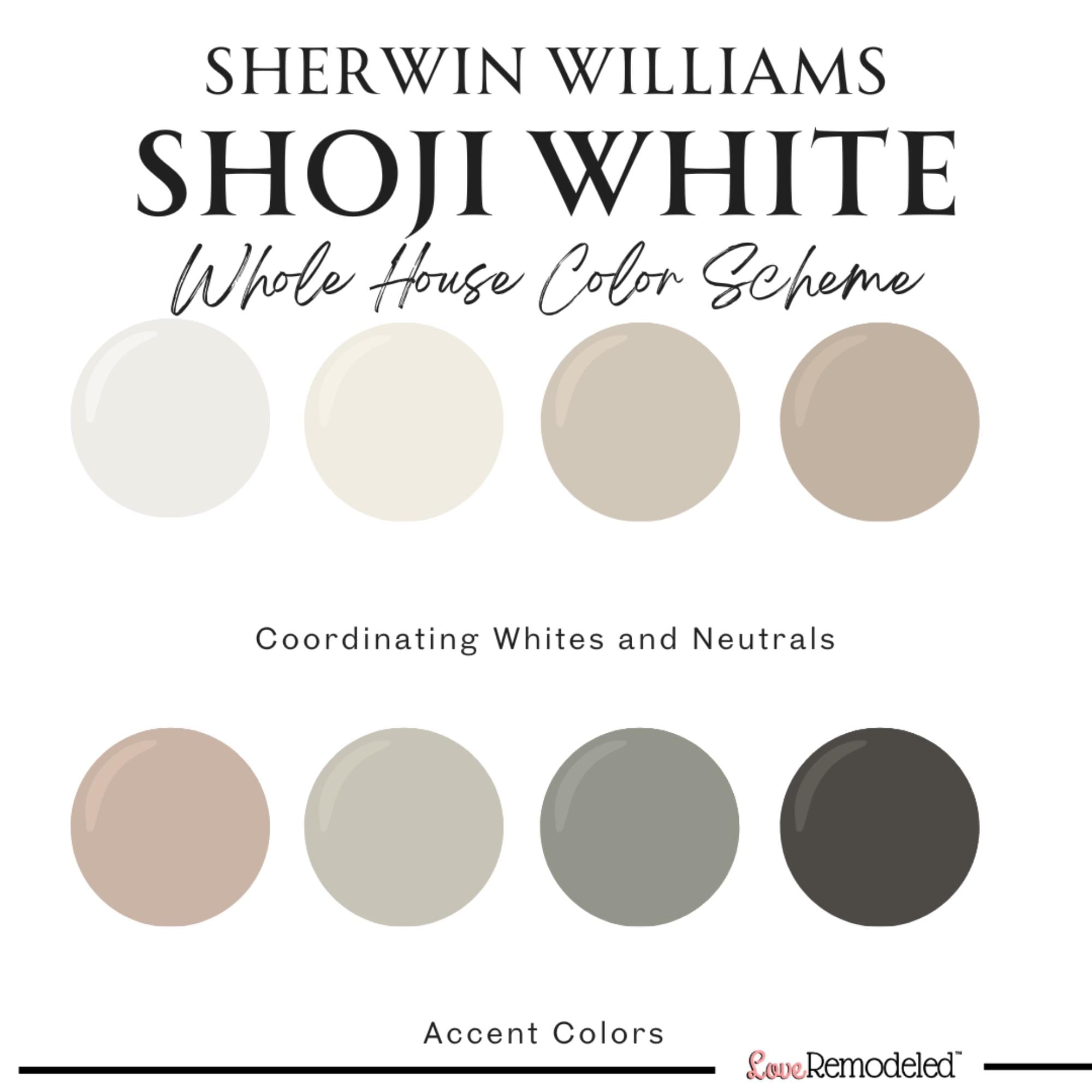 Shoji White Coordinating Colors