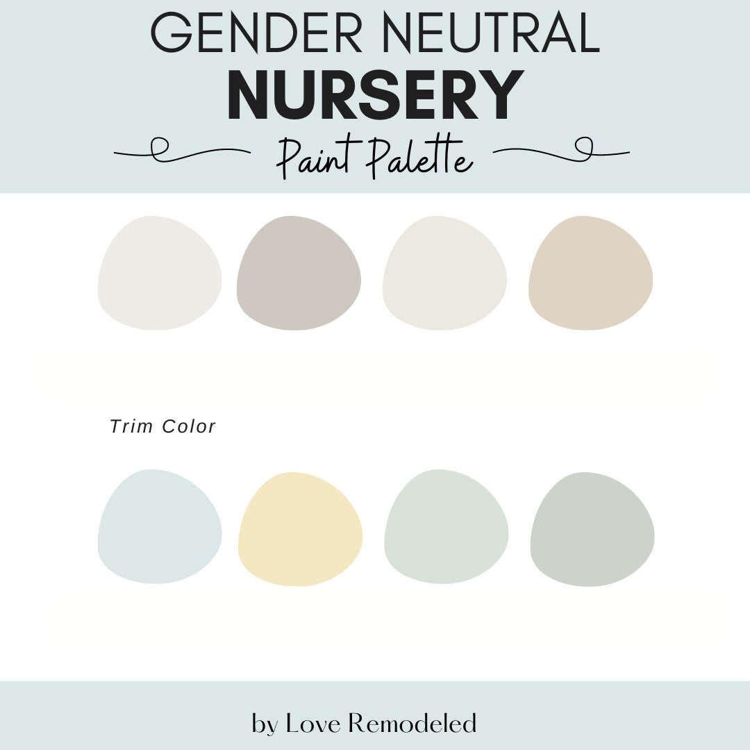 Sherwin Williams Gender Neutral Nursery Paint Color Palette (digital ...