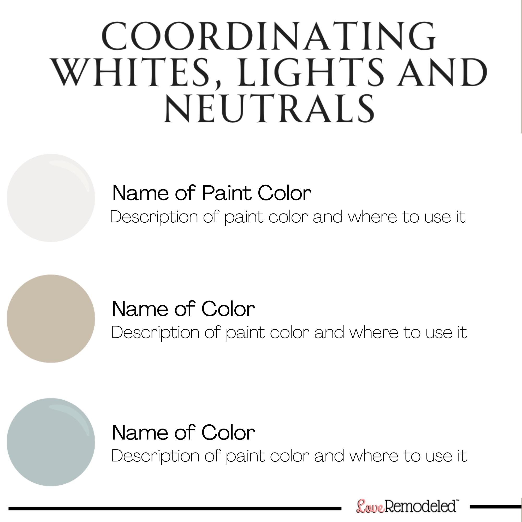 Sherwin Williams White Sesame Color Palette: Coordinating Interior ...