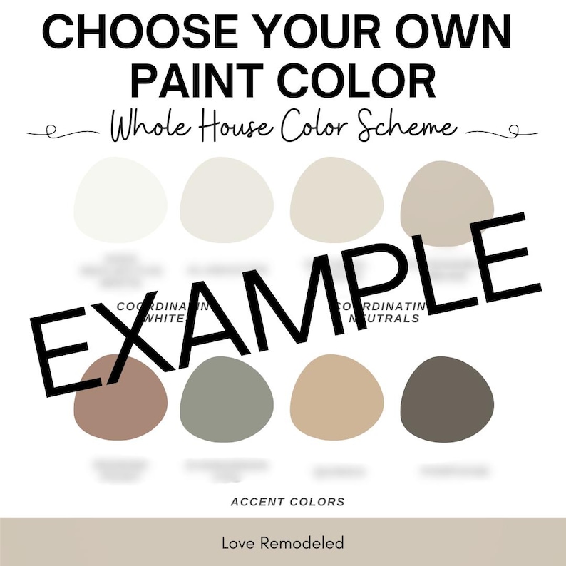 Whole House Color Scheme Featuring Your Chosen Color | Personalized ...