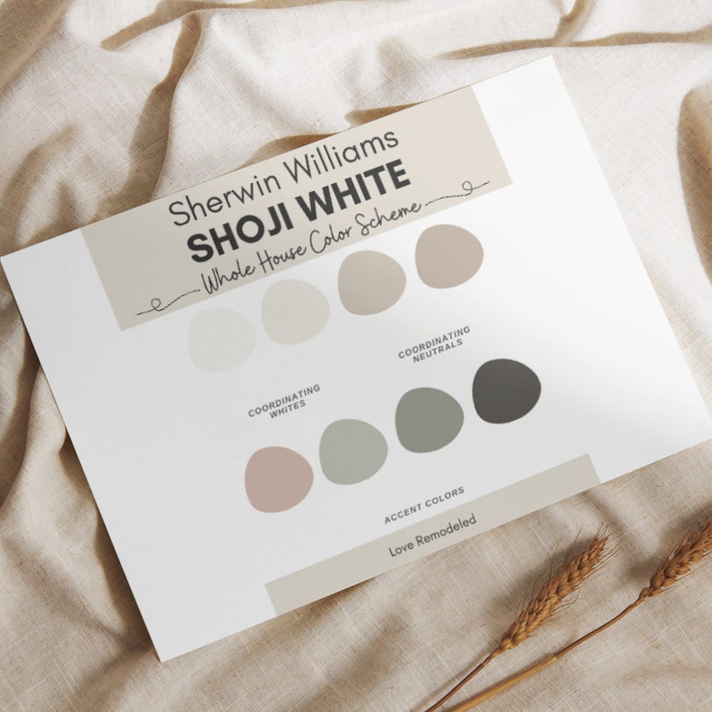Sherwin Williams Shoji White Color Palette | Shoji White Color Scheme ...