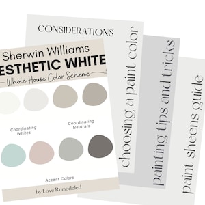 Sherwin Williams Aesthetic White Color Palette | Aesthetic White Color ...