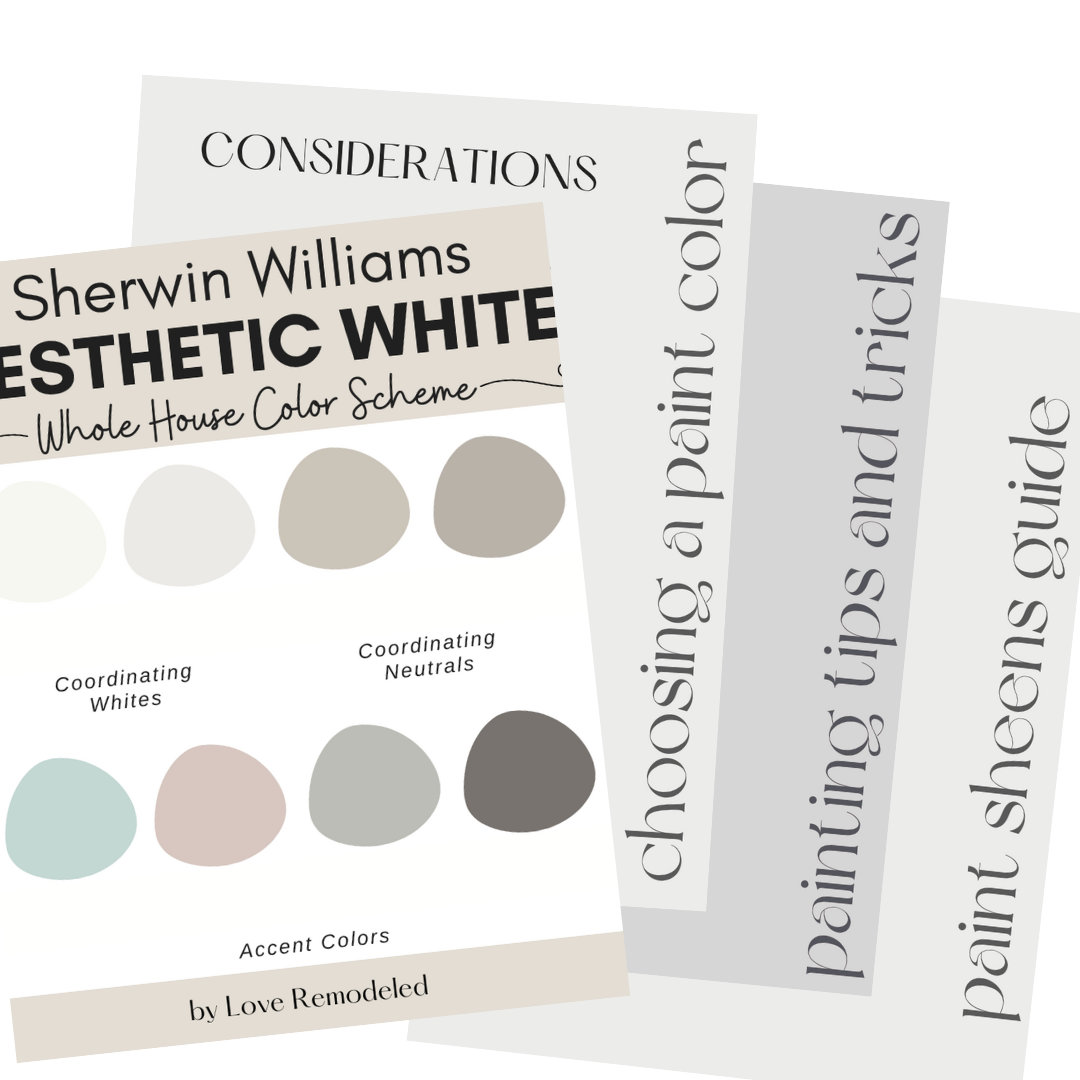 Sherwin Williams Aesthetic White Color Palette | Aesthetic White Color ...