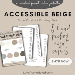 Sherwin Williams Accessible Beige Color Palette: Coordinating Interior ...